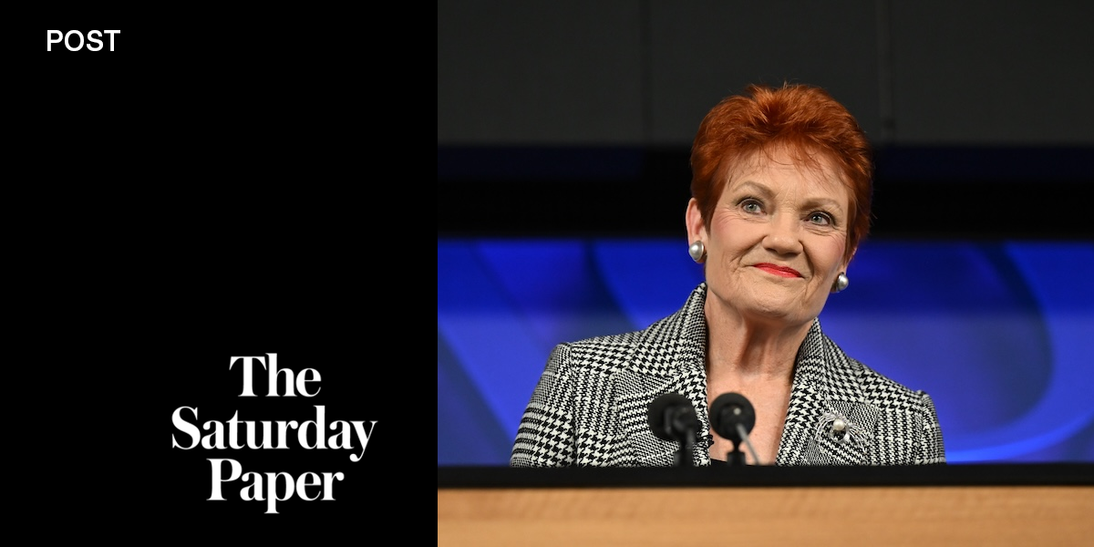 Hanson NPC address faces backlash | The Saturday Paper